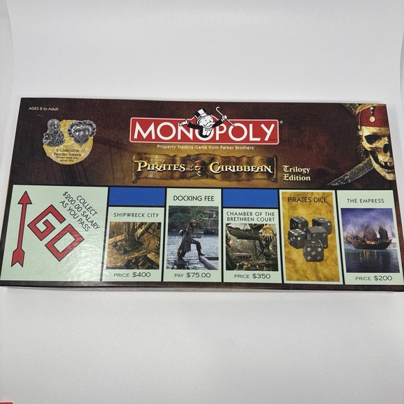 Usaopoly | Games | Monopoly Pirates Of The Caribbean Trilogy Edition ...